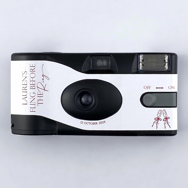 WRAP ONLY B&w Custom Kodak Disposable Camera Wrap Custom Camera Sticker ...