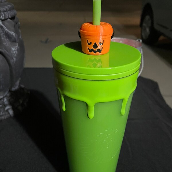 Straw Toppers Halloween Buckets With New Purple Vampire, Mummy ...