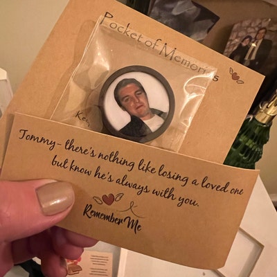 Custom Pocket Memory Stone, Personalized Memorial Stone With Photo, on ...