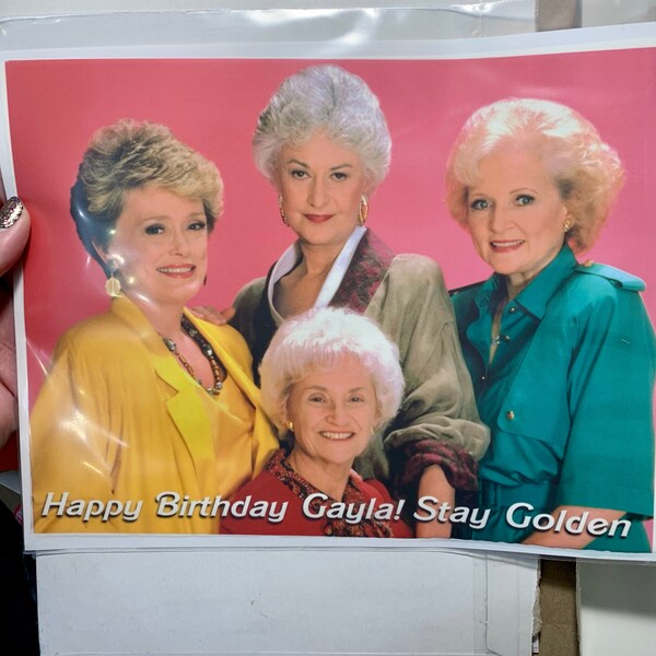Golden Girls EDIBLE IMAGE Cake Topper 1/4 Sheet Custom Personalized - Etsy