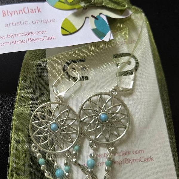 Upcycled Postage Stamp Earrings: Handmade Paper Bead, Silver Plated - Etsy
