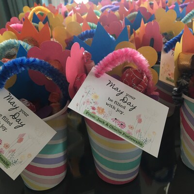 May Day Tag spring Gift Tag, Floral Notecard, Printable - Etsy