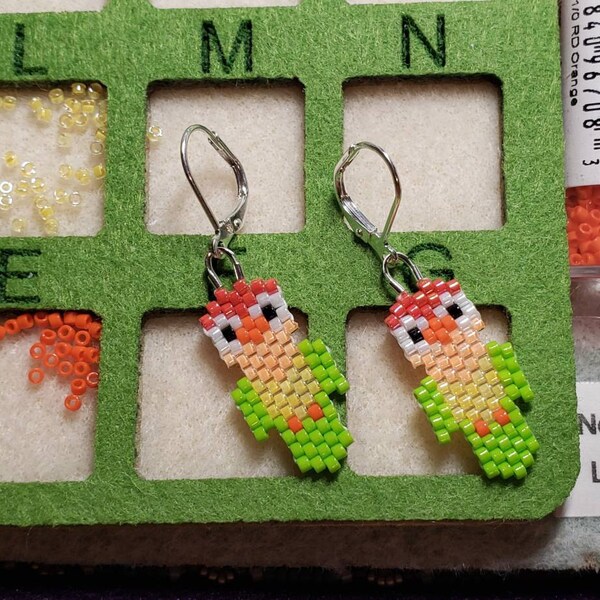 Angel Brick Stitch Bead Pattern, DIY Beaded Earring Jewelry Charms, PDF ...