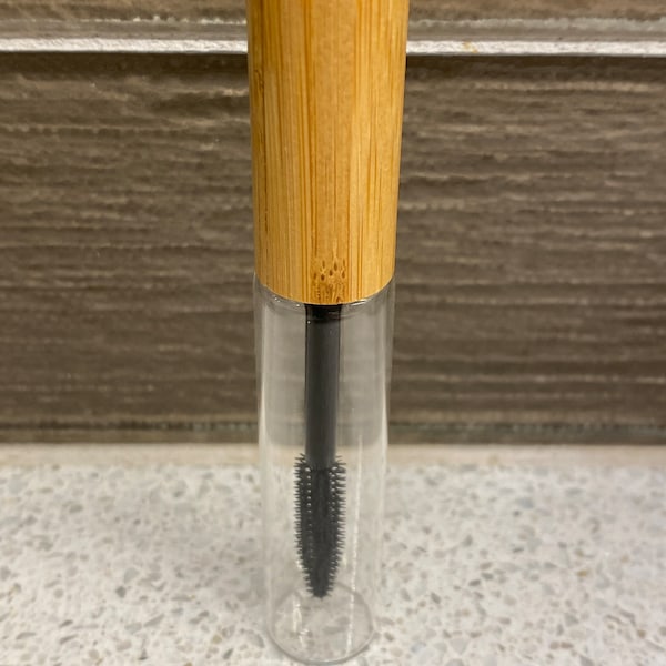 Empty Frosted Glass Mascara Tube - 8ml Bottle Spoolie Wand Bamboo ...