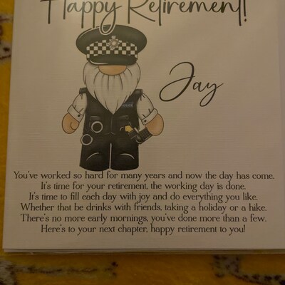 Happy Retirement Card, Personalised Retirement Card With Poem Verse ...