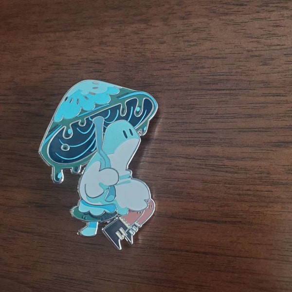 Blue Mushroom Ghost Enamel Pin! 1.5in - Etsy