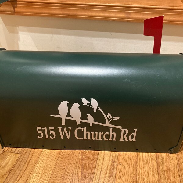 Bird Family Mailbox Decal, Bird Custom Mailbox Decal, Bird Address ...