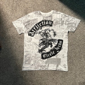 Affliction Crows Grunge Cyber Y2K Style T-shirt - Etsy