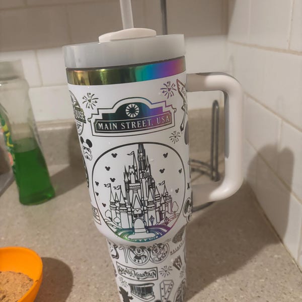 WALLEN Tumbler Cup Permanent Laser Engraved Large 40oz With Handle Lid ...