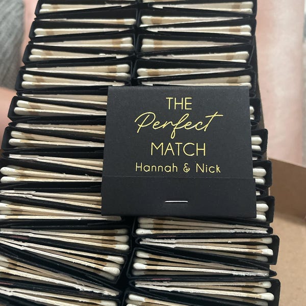 The Perfect Match Matchbooks - Wedding Matchbook, Wedding Decor ...