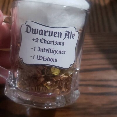 Dwarven Ale With Frothy Head Gift Set, Gag Gift, Dice Set, Dnd, TTRPG ...