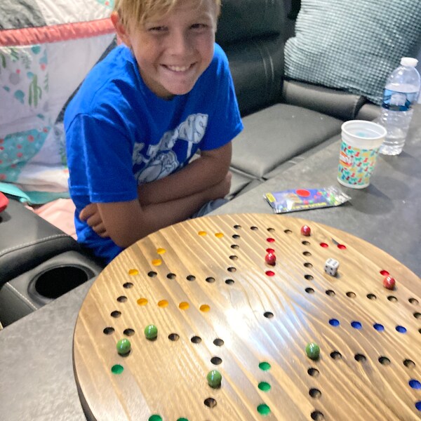 4/6 Player Double-sided Large Round Wahoo Game Board - Handmade & Hand ...