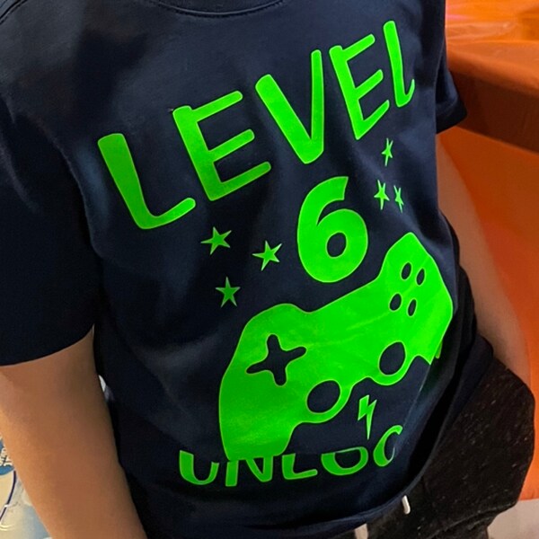 Level 6 Unlocked Svg, 6th Birhday Svg, 6 Years Old Gamer Birthday ...