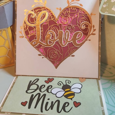 3D Love Roses Shadow Box, Valentines Day Shadow Box, Layered Paper Art ...