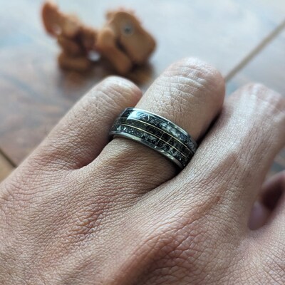 Red Fire Opal Ring, Opal Engagement Ring, Opal Wedding Ring, Meteorite ...