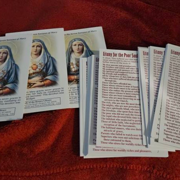 Litany for the Poor Souls in Purgatory 25 Pack of Prayer Cards - Etsy