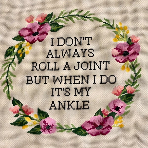 Funny Cross Stitch Pattern Easy Cross Stitch Chart Sarcastic Cross ...