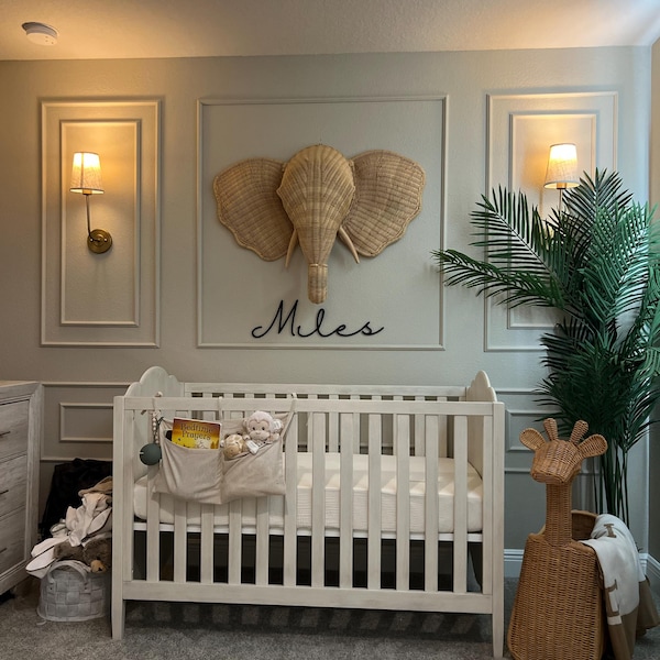 36 Inch Wood Script Nursery Baby Room Name Laser Cut Sign Cursive First ...