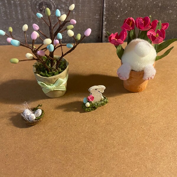 Kit Miniature Plants Monstera Dollhouse Flowers Miniatures in 12th ...