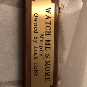 Fancy Horse Stall Name Plate Solid Brass and Wood Personalized, Stall ...