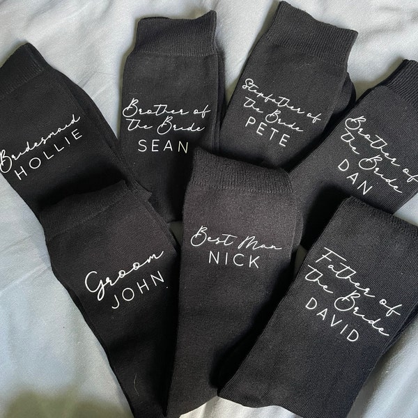 Men’s Personalised Socks | Best Man Socks | Wedding Favour, Groomsman ...