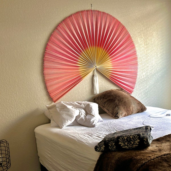 Rustic Fan Wall Decor | Fan Headboard | Bamboo Headboard | Christmas ...