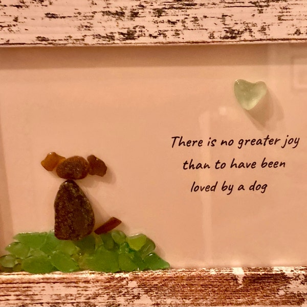 Sea Glass Art, Sea Glass Dog, A Dogs Love, Handmade, Personalize ...