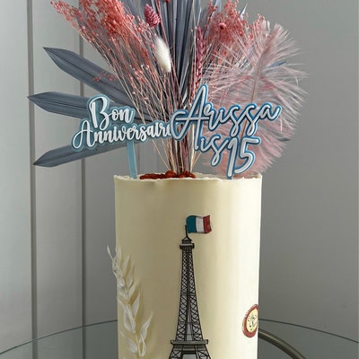 Double Layer Acrylic Cake Topper Name and Number Acrylic Double Layered ...