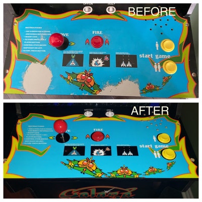 Arcade 1up Cabinet Galaga CPO Overlay Deck Protector Sticker Decal - Etsy