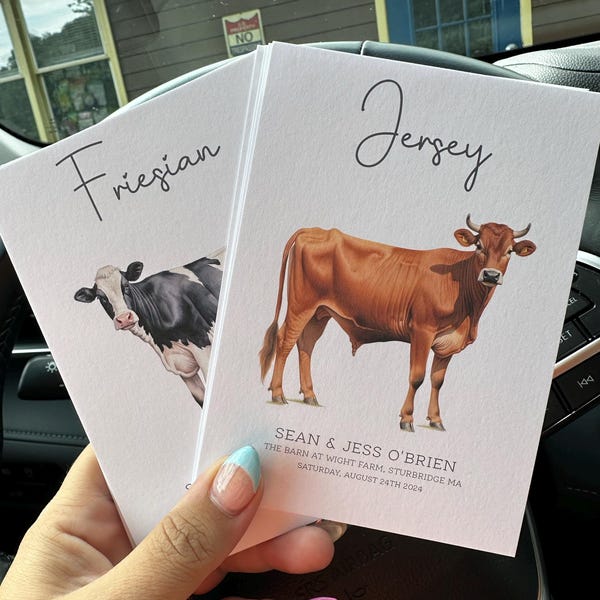 Cow Table Numbers | Cow Breed Wedding Table Names | Cattle Table Name ...