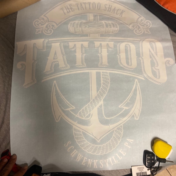 Tattoo Shop Wall Decal Tattoo Studio Sign Logo Wall Stickers Custom ...