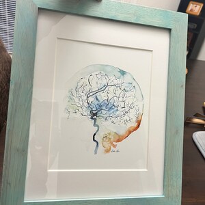 Blue Spine Print Series of 3 Anatomy Art Set 3 Watercolor | Etsy