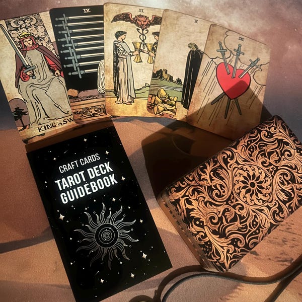 Tarot Deck Cards Foil Gold Rainbow, 78 Tarot Cards With Guidebook ...