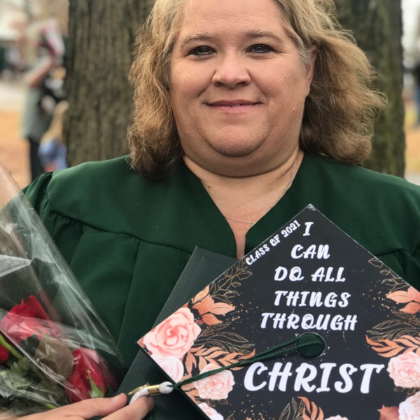 I Can Do All Things Through Christ, Graduation Cap Topper, Grad Cap ...