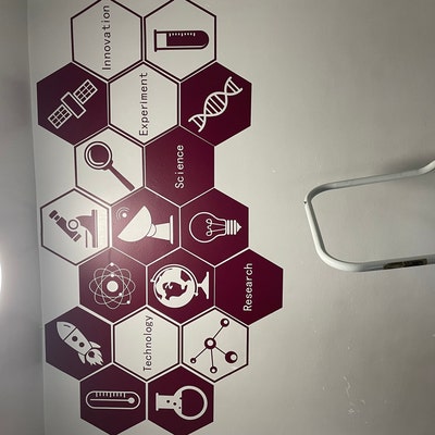 Chemical Experiment School Wall Decal, Science Students Vinyl Wall ...