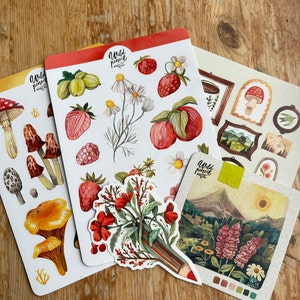Sticker Sheet Summer in Nature Paper Sticker Sheet, Cute Stickers ...
