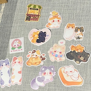 Skull Kitty Sticker Halloween Sticker Creepy Cute Sticker - Etsy
