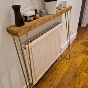 Rustic Radiator Shelf Console Table - Etsy UK
