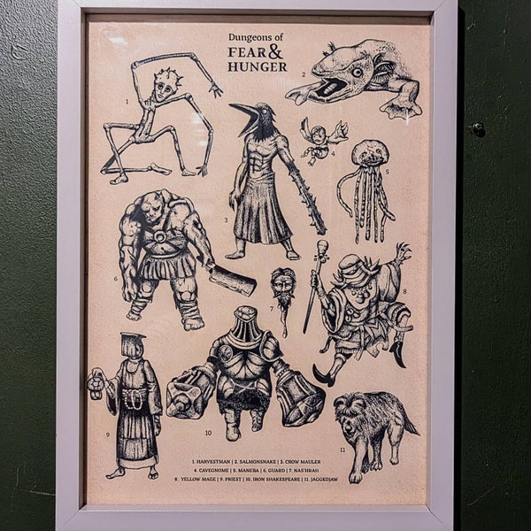 Fear and Hunger Moonless A4 A3 A5 Art Print - Etsy