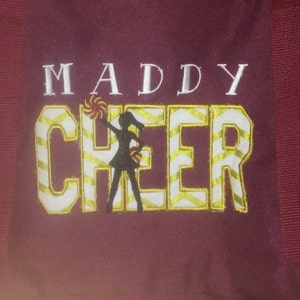 Personalized Maroon Cheer Bag Burgundy Cheerleader Small - Etsy