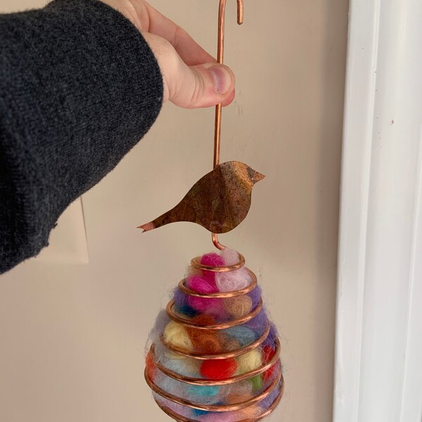 Handmade Copper Bird Nest Starter: Filled Nesting Material - Etsy