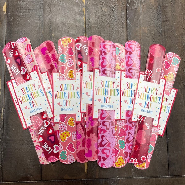 Editable Slap Bracelet Valentine's Day Gift Tag Slappy Valentine's Day ...