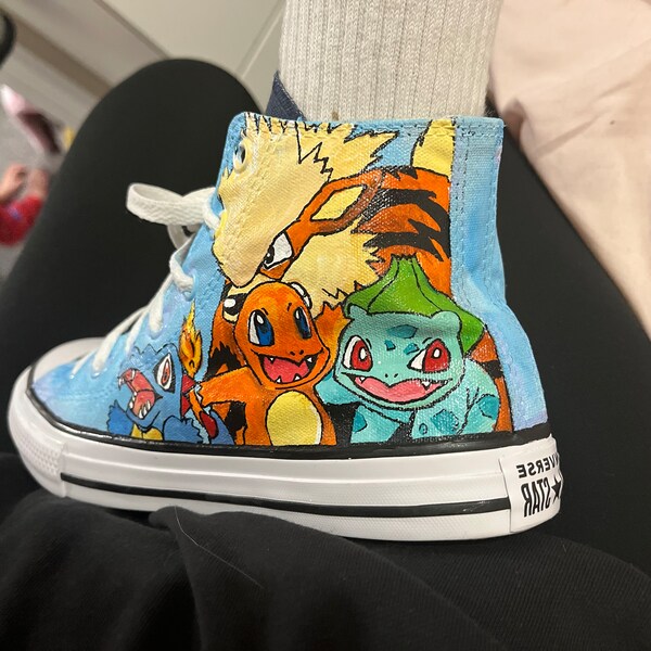 The Flash Hand Painted High Tops - Etsy