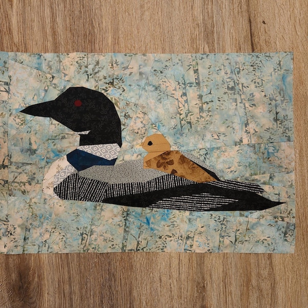 Common Loon With Baby Fpp--woodland and Riverside Animals Series--paper ...