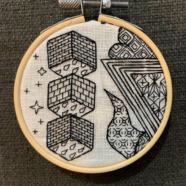 Blackwork Embroidery Pattern - Letter T Embroidery Pattern - Unique ...