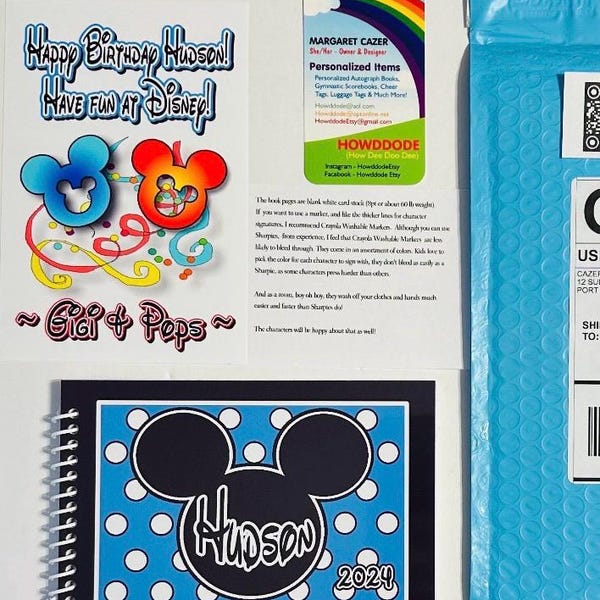 Disney Autograph Book LILO and STITCH Inspired Personalized Autograph ...