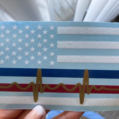 American Flag Heartbeat, Ems, Fire, Police, Sheriff, Dispatcher First ...