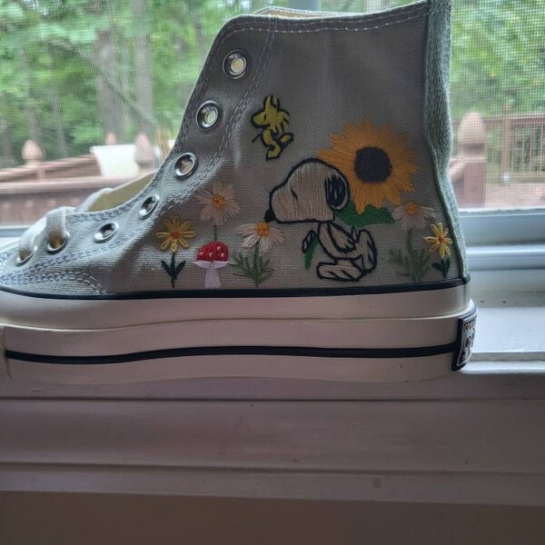 Skeletons Embroidered Converse, Custom Bone Lover Embroidered Shoes ...