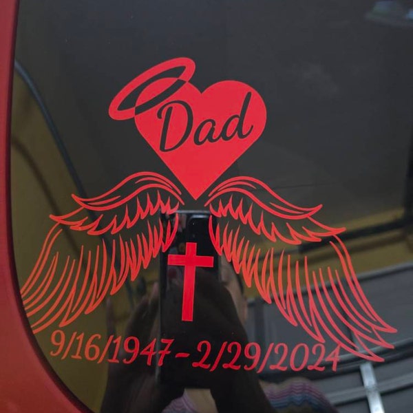 Personalized Dad in Loving Memory Decal - in Loving Memory Decal ...