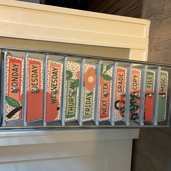 Modern School Style Rolling Cart Labels | Teacher Cart | Classroom ...